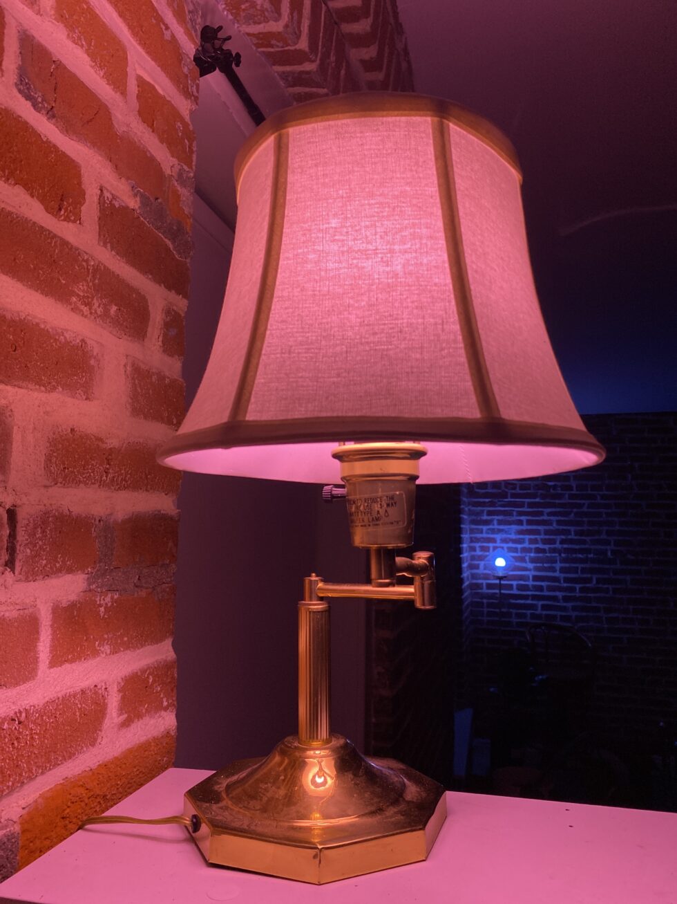 Antique Gold side table lamp - River Market Antiques