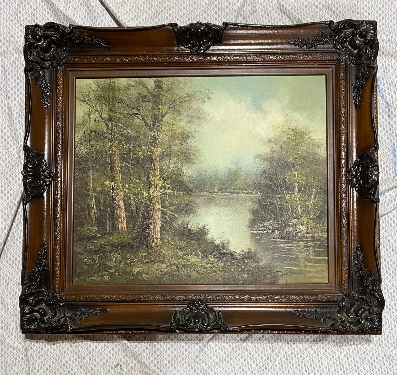 Antique Wood Framed Painting - River Market Antiques