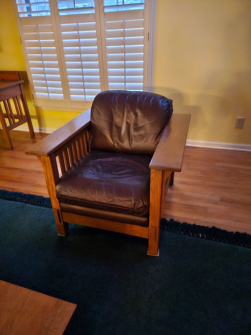 Stickley Leather Chair - River Market Antiques