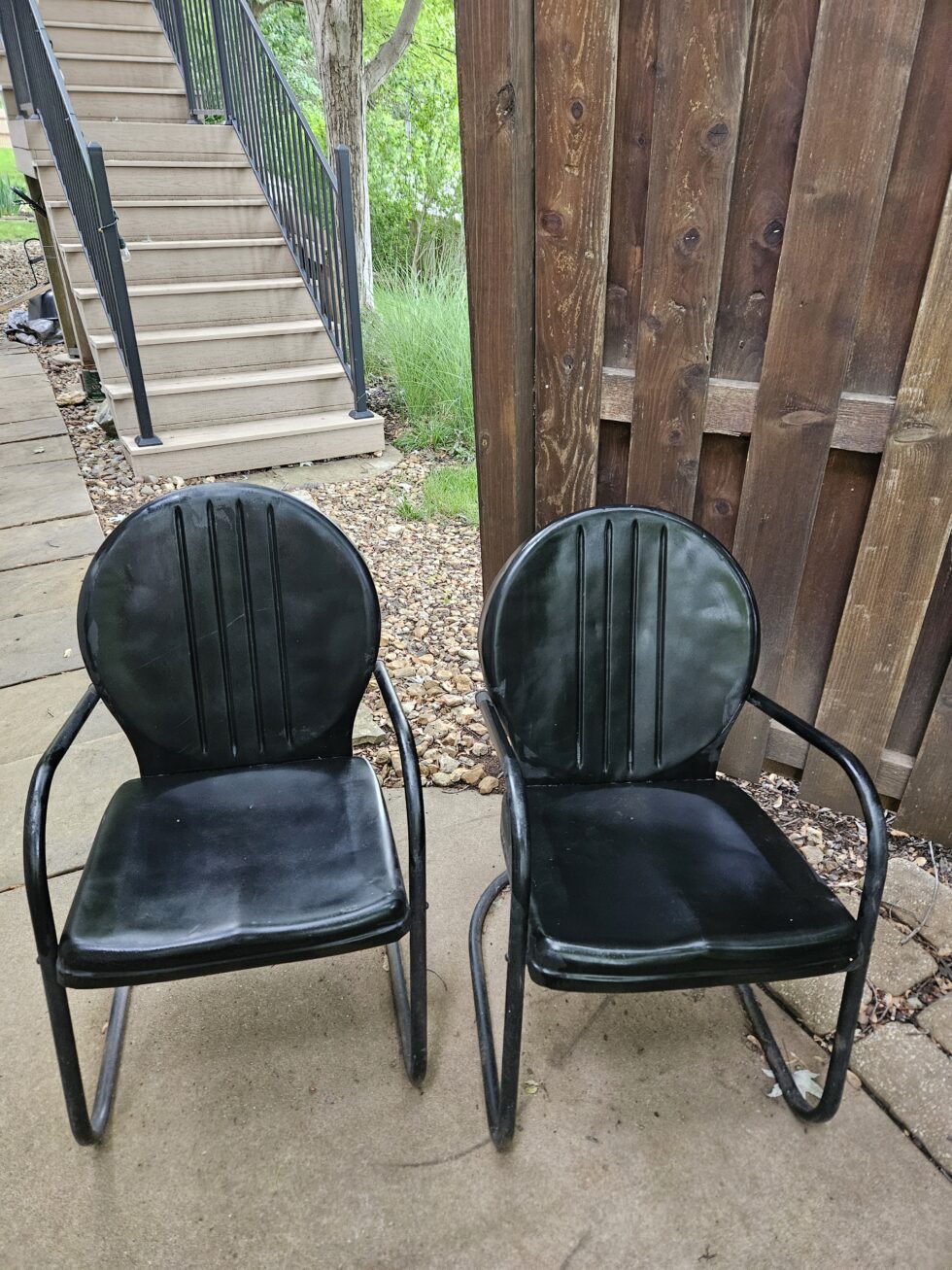 Vintage all Metal Lawn Chairs - River Market Antiques